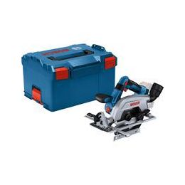 Bosch Akku-Handkreiss&auml;ge GKS 18V-57-2 Professional solo blau/schwarz, ohne Akku und Ladeger&auml;t, in L-BOXX