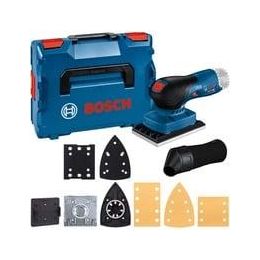 Bosch Akku-Schwingschleifer GSS 12V-13 Professional solo blau/schwarz, ohne Akku und Ladeger&auml;t, in L-BOXX, 3 Schleifplatten