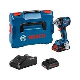 Bosch Akku-Schlagschrauber GDS 18V-330 HC Professional, 18Volt blau/schwarz, 2x Li-Ion Akku ProCORE18V 4,0Ah, Bluetooth Modul, in L-BOXX