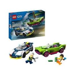 Lego 60415 City Verfolgungsjagd mit Polizeiauto und Muscle Car, Konstruktionsspielzeug