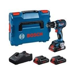 Bosch Akku-Schlagbohrschrauber GSB 18V-90 C Professional, 18Volt blau/schwarz, 3x Li-Ion Akku ProCORE18V 4,0Ah, in L-BOXX Leistung/Spannung: Akku-Betrieb, 18Volt Drehzahl max.: 2.100 U/min Schlagzahl: 29.500 /min Werkzeug-Aufnahme: Schnellspann-Bohrfutter