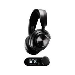 SteelSeries Arctis Nova Pro Wireless, Gaming-Headset schwarz, ANC, USB-C, Klinke Kopfhörertyp: Over-Ear Kopfbügelhörer Geeignet für: Gaming, Macintosh, Mobiltelefone, Nintendo Switch, PC-Systeme, PlayStation 4, PlayStation 5 Drahtlose Verbindung: Ja, via Bluetooth Kabel-Verbindung: 1x USB-C, 3.5mm Klinke