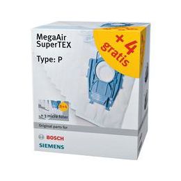 Staubsaugerbeutel MegaAir SuperTEX VZ123FP (12+3) Typ P 12 Stück + 3 Micro-Hygienefilter Kompatibel mit: Siemens VS08 / BSG8 und andere Inhalt: 12 Stück Material: Vlies