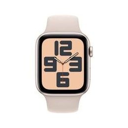 Apple Watch SE (2023), Smartwatch Polarstern, 44 mm, Sportarmband, Aluminium Display: 4,52 cm (1,78 Zoll) Kommunikation: Bluetooth Armbandlänge: 150 - 200 mm Touchscreen: mit Touchscreen