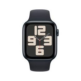 Apple Watch SE (2023), Smartwatch dunkelblau/dunkelblau, 44 mm, Sportarmband, Aluminium Display: 4,52 cm (1,78 Zoll) Kommunikation: Bluetooth Armbandlänge: 150 - 200 mm Touchscreen: mit Touchscreen