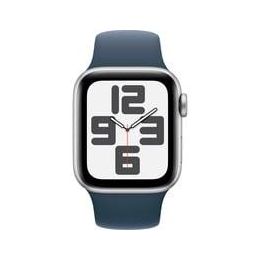 Apple Watch SE (2023), Smartwatch silber/blau, 40 mm, Sportarmband, Aluminium Display: 4,52 cm (1,78 Zoll) Kommunikation: Bluetooth Armbandlänge: 130 - 180 mm Touchscreen: mit Touchscreen