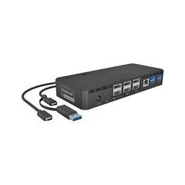 ICY BOX IB-DK2254AC, Dockingstation schwarz, USB-C, HDMI, DisplayPort Geeignet für: Notebook, PC und Macbook Anschlüsse: 1x RJ-45, 3x DisplayPort-Ausgang, 3x HDMI-Ausgang, 6x USB-A 3.2 (5 Gbit/s), 1x USB-C 3.2 (10 Gbit/s) Stromversorgung: Netz- und USB-Betrieb Typ: Dockingstation