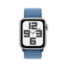 Apple Watch SE (2023), Smartwatch silber/blau, 40 mm, Sport Loop, Aluminium Display: 4,52 cm (1,78 Zoll) Kommunikation: Bluetooth Armbandlänge: 130 - 190 mm Touchscreen: mit Touchscreen