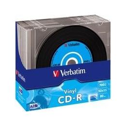 Verbatim CD-R 700 MB Vinyl, CD-Rohlinge 52fach, 10 St&uuml;ck