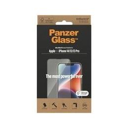 PanzerGlass Ultra Wide Fit Bildschirmschutz, Schutzfolie transparent, iPhone 14, 13, 13 Pro geeignet für: Handy Kompatibel zu: iPhone 14, 13, 13 Pro Material: gehärtetes Glas, Polyethylenterephthalat Beschaffenheit: Glänzend