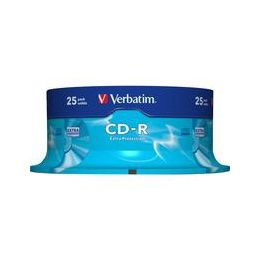 Verbatim CD-R 700 MB, CD-Rohlinge 52fach, 25 St&uuml;ck, Extra Protection