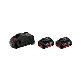 Bosch Starter-Set 18V (2x GBA 18V 5.0Ah + GAL 1880 CV Professional), Ladegerät schwarz, 2x Akku + Ladegerät, AMPShare Alliance Ausgangsspannung: 18 Volt Enthaltene Akkus: 2x 5 Ah Akku-Technologie: Lithium-Ionen Akku