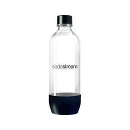 SodaStream PET-Flasche 1 Liter, Trinkflasche transparent/schwarz Material: PET Fassungsvermögen: 1 Liter