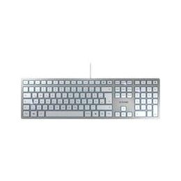 KC 6000 SLIM, Tastatur silber, UK-Layout, Cherry SX-Scherentechnologie