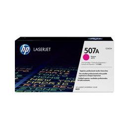 HP Toner magenta 507A (CE403A) Retail Typ: Tonerkartusche Druckfarbe: Magenta Volumen: 6.000 Blatt (Farbe/ISO) Geeignet für: Hewlett-Packard
