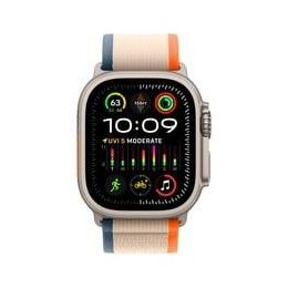 Apple Watch Ultra 2, Smartwatch orange/beige, 49 mm, Trail Loop, Titangehäuse, Cellular Kommunikation: Bluetooth Armbandlänge: 145 - 220 mm Touchscreen: mit Touchscreen