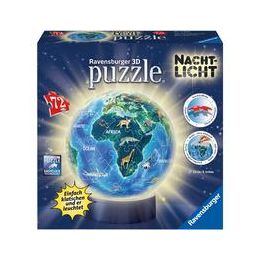 Ravensburger Nachtlicht - Erde bei Nacht, Puzzle Teile: 72 Altersangabe: von 6 Jahren bis 10 Jahren