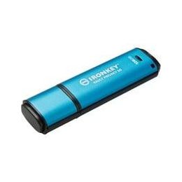Kingston IronKey Vault Privacy 50 128 GB, USB-Stick hellblau/schwarz, USB-A 3.2 Gen 1