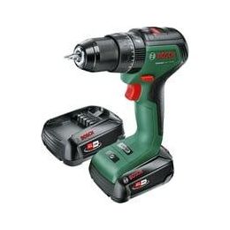 Bosch Akku-Schlagbohrschrauber UniversalImpact 18V-60 grün/schwarz, 2x Li-Ionen Akku 2,0Ah, Koffer, POWER FOR ALL ALLIANCE Leistung/Spannung: Akku-Betrieb, 18Volt Drehzahl max.: 1.900 U/min Schlagzahl: 28.500 /min Werkzeug-Aufnahme: Schnellspann-Bohrfutter