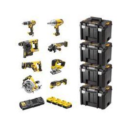 Dewalt Akku-Kombopack DCK865P4T, 18Volt, Schlagbohrschrauber gelb/schwarz, 8 Akku-Maschinen, 4x Li-Ionen XR Akku 5,0Ah