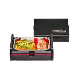 Rommelsbacher Elektrische Lunch-Box HB 100 HeatsBox schwarz, 100 Watt Fassungsvermögen: 0,925 Liter Set: Heatsbox, Edelstahl Schale mit Trennsteg, Transportdeckel Material: Edelstahl / Kunststoff