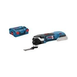 Bosch Akku-Multi-Cutter GOP 18V-28 solo Professional, Multifunktions-Werkzeug blau/schwarz, ohne Akku und Ladegerät Leistung/Spannung: Akku-Betrieb, 18Volt max. Leerlauf-Oszillation: 20.000 U/min Verwendungszweck: Zum Sägen, Schaben, Schleifen, Schneiden und Trennen Betriebsart: Akkubetrieb