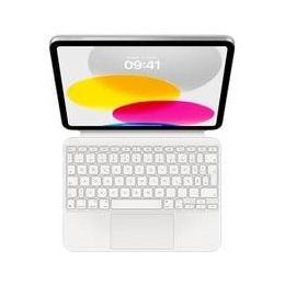 Apple Magic Keyboard Folio für iPad (10. Generation), Tastatur weiß, DE-Layout, Scherenmechanik Layout: Deutsch Tasten-/Schaltertechnik: Scherenmechanik