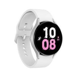 Samsung Galaxy Watch5 (R910), Smartwatch silber, 44 mm Display: 3,56 cm (1,4 Zoll) Kommunikation: NFC, WLAN 802.11 b, WLAN 802.11 a, WLAN 802.11 g, WLAN 802.11 n Touchscreen: mit Touchscreen