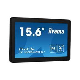 iiyama ProLite TF1633MSC-B1, LED-Monitor 39.5 cm (15.6 Zoll), schwarz, FullHD, IPS, Touchscreen, HDMI, DisplayPort, Open Frame