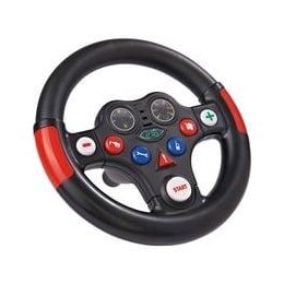 BIG Racing Sound Wheel, Austausch-Lenkrad schwarz/rot Altersangabe: ab 12 Monaten Zielgruppe: Kleinkinder, Kindergartenkinder