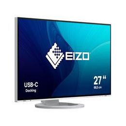 EIZO EV2781-WT, LED-Monitor 69 cm (27 Zoll), weiß, QHD, IPS, USB-C, 60 Hz Sichtbares Bild: 69 cm (27 Zoll) Auflösung: 2560 x 1440 Pixel Reaktionszeit: 5 ms (GtG) Format: 16:9
