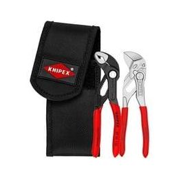 Knipex Mini-Zangenset, in Werkzeug-G&uuml;rteltasche, Zangen-Set rot/schwarz, 2-teilig
