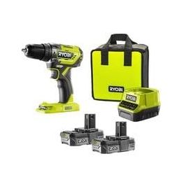 Ryobi ONE+ Akku-Schlagbohrschrauber R18PD5-220S, 18Volt gr&uuml;n/schwarz, 2x Li-Ionen Akku 2,0Ah