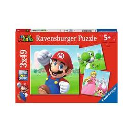 Ravensburger Kinderpuzzle Super Mario 3x49 Teile Puzzle für Kinder ab 5 Jahren Teile: 147 (3x 49) Größe: 21 x 21 cm Altersangabe: ab 5 Jahren