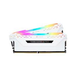 Corsair DIMM 16 GB DDR4-3000 (2x 8 GB) Dual-Kit, Arbeitsspeicher wei&szlig;, CMW16GX4M2C3000C15W, Vengeance RGB PRO, INTEL XMP