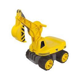 BIG Maxi-Digger, Kinderfahrzeug gelb/grau Bauweise: Vierrädrig Tragkraft: 50 kg Altersangabe: ab 36 Monaten Zielgruppe: Kindergartenkinder
