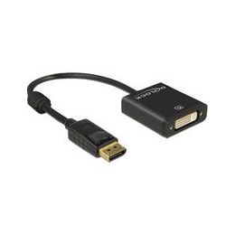 Delock Adapter DisplayPort 1.2 > DVI Buchse 4K schwarz, 20cm