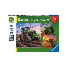 Ravensburger Puzzle John Deere in Aktion Teile: 147 (3x 49) Altersangabe: ab 5 Jahren