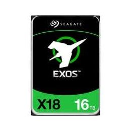 Seagate Exos X18 16 TB, Festplatte SATA 6 Gb/s, 3,5" Kapazität: 16 TB ms/Cache/U: 4,16 ms/256 MB/7.200 U/min Datentransferrate: Lesen: 270 MB/s