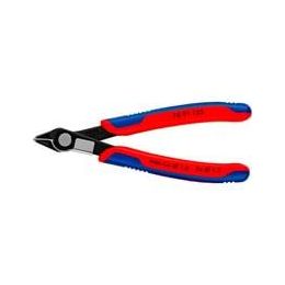Knipex Electronic Super Knips 78 91 125, Elektronik-Zange rot/blau, mit &Ouml;ffnungsfeder und &Ouml;ffnungsbegrenzung