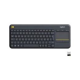 Logitech Wireless Touch Keyboard K400 Plus, Tastatur schwarz, DE-Layout Layout: Deutsch Verbindung: Funk