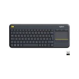 Logitech Wireless Touch Keyboard K400 Plus, Tastatur schwarz, DE-Layout