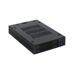 ICY BOX MB742SP-B, Wechselrahmen schwarz Typ: Laufwerksrahmen Einbaubare Laufwerke: 2,5" intern Benötigte Einbauschächte: 3,5" extern Geeignet für: zwei 2,5"-SATA oder SAS Single Channel HDD/SSD bis 9,5 mm Bauhöhe