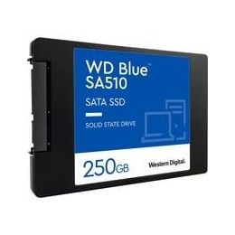 Western Digital Blue SA510 250 GB, SSD SATA 6 Gb/s, 2,5" Kapazität: 250 GB Datentransferrate: Lesen: 555 MB/s, Schreiben: 440 MB/s IOPS: Lesen: 80.000, Schreiben: 78.000