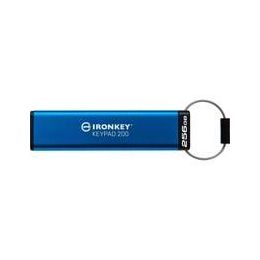 Kingston IronKey Keypad 200 256 GB, USB-Stick blau, USB-A 3.2 Gen 1