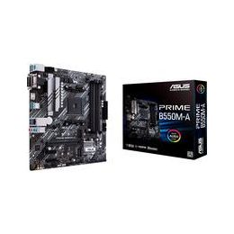 ASUS PRIME B550M-A/CSM, Mainboard schwarz/silber Formfaktor: µATX Grafik: 1x PCIe x16, CrossFireX Sockel: AM4 Chipsatz: AMD B550