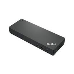 Lenovo ThinkPad Thunderbolt 4 Workstation Dock, Dockingstation schwarz/rot Anschlüsse: 1x RJ-45, 2x DisplayPort-Ausgang, 1x HDMI-Ausgang, 2x Thunderbolt 4, 4x USB-A 3.2 (5 Gbit/s), 1x USB-C 3.2 (5 Gbit/s) Stromversorgung: Netzbetrieb Typ: Dockingstation