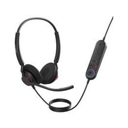 Jabra Engage 40 Link, Headset schwarz, Stereo, MS, USB-A Kopfhörertyp: On-Ear Kopfbügelhörer Geeignet für: Mobiltelefone, PC-Systeme Kabel-Verbindung: 1x USB 2.0