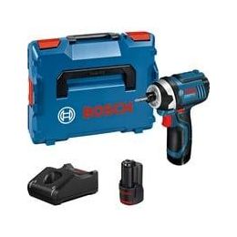 Bosch Akku-Drehschlagschrauber GDR 12V-105 Professional blau/schwarz, 2x Li-Ionen Akku 2,0Ah, in L-BOXX