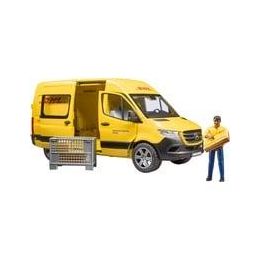Bruder MB Sprinter DHL mit Fahrer, Modellfahrzeug gelb